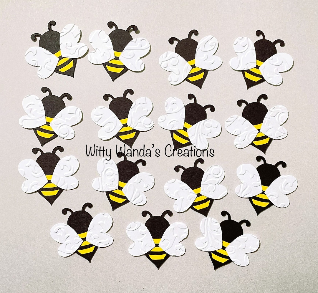 15 Buzzy Bee Paper Piecing Embellishment Die Cut Scrapbook Page Cards ...