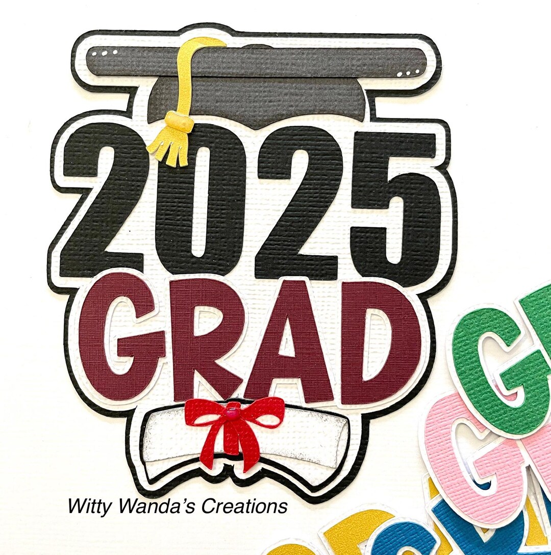2025 Grad Title Hat Diploma Pre-made Embellishment Paper-piecing High ...
