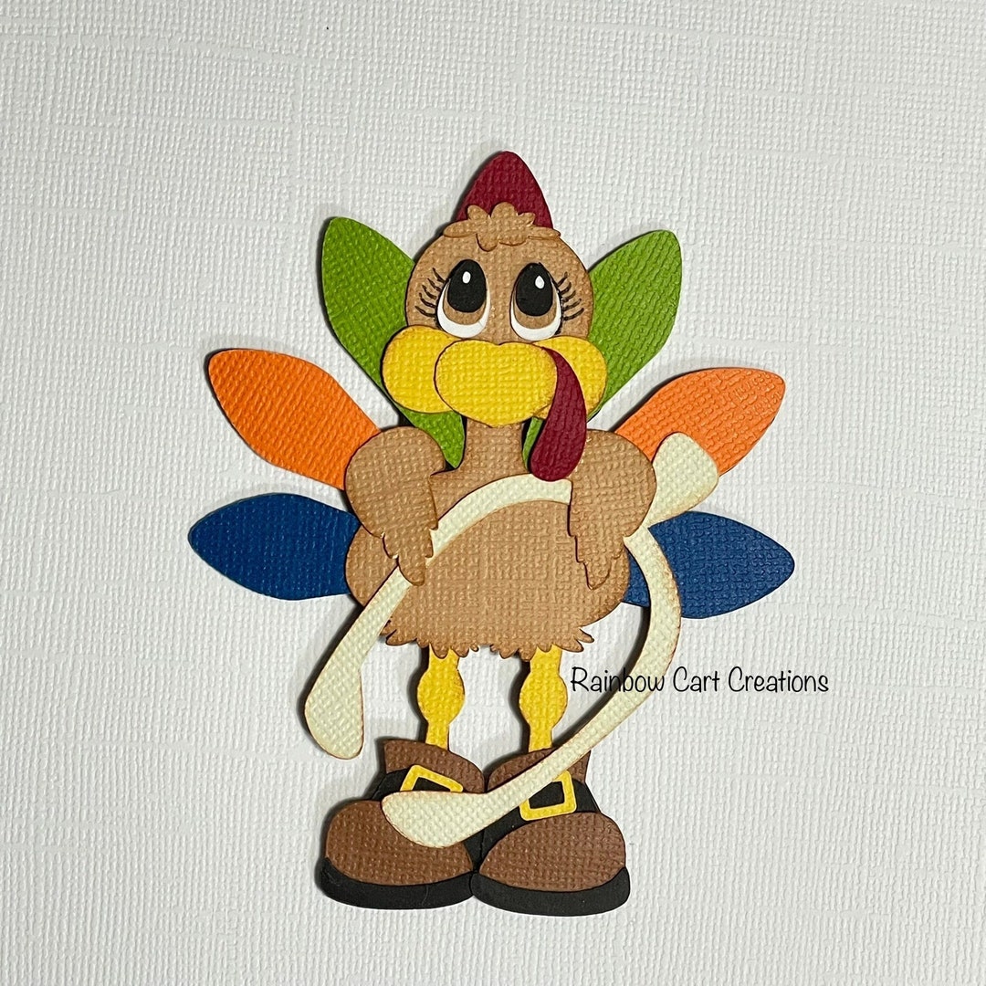 Wishbone Turkey Pre-made Die Cut Embellishment Scrapbook Card Topper ...