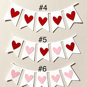 15 Valentine Hearts Banner Pre-made Die Cut Embellishment Greeting Card ...