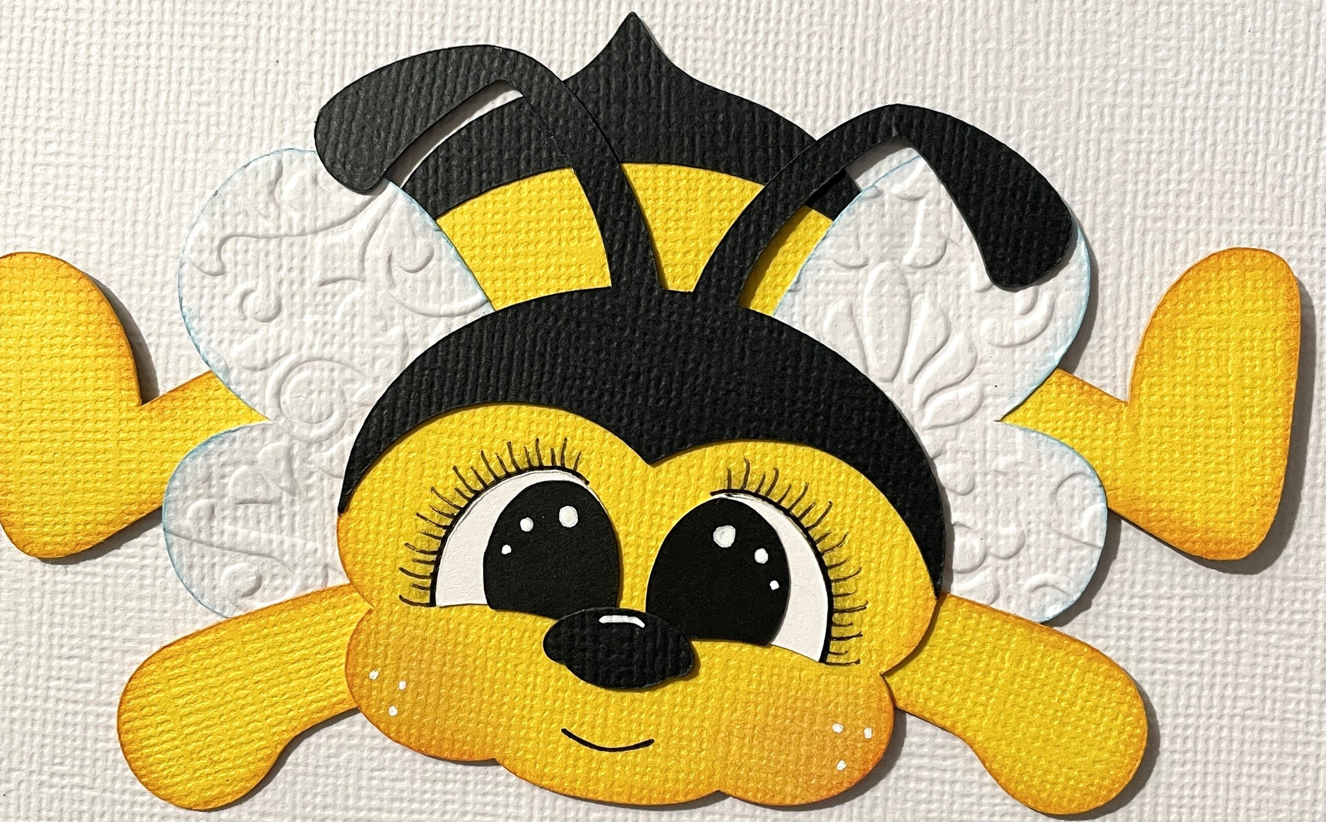 Cute Laying Bee Pre-made Paper Piecing Embellishment Die Cut Scrapbook ...