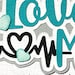 I Love You More Title Premade Paper Pieced Embellishment Valentine Love ...