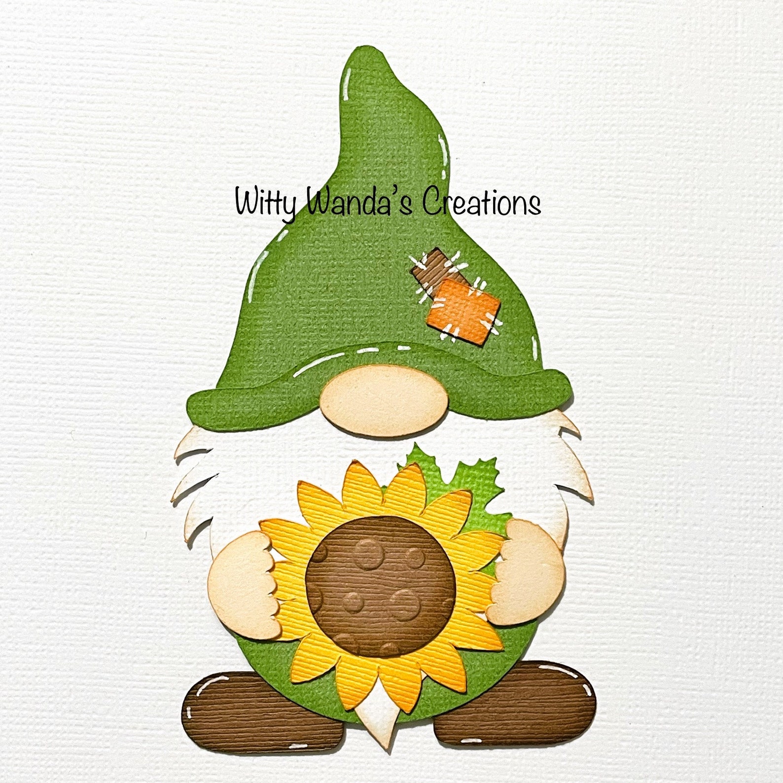 Fall Sunflower Gnome Pre-made Die-cut Embellishment Scrapbook - Etsy