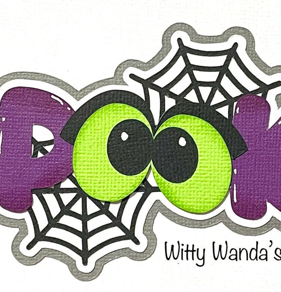 Spooky Title Paper Piecing Pre-made Die-cut Embellishment Scrapbook ...