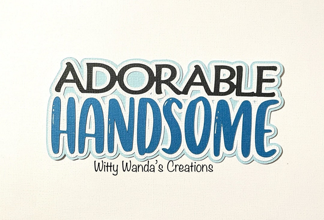 Adorable Handsome Boy Scrapbook Title Die-cut Embellishment Pre-made ...