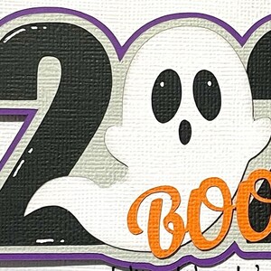 Scrapbook 2023 Halloween Boo Ghost Title Die-cut Embellishment Paper ...