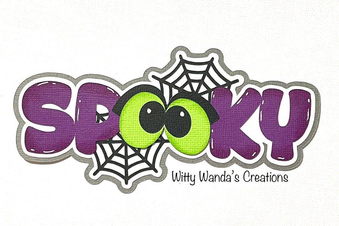 Spooky Title Paper Piecing Pre-made Die-cut Embellishment Scrapbook ...