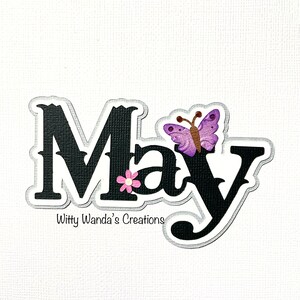 6 Months Calendar Title Pre-made Paper Piecing Die-cut Embellishment ...