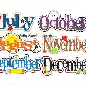 6 Months Calendar Title July August September October November December ...