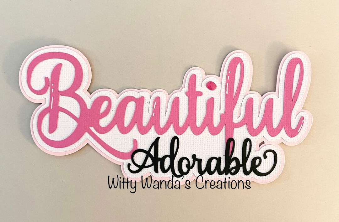 Baby Girl Beautiful Adorable Title Die-cut Embellishment Pre-made Paper ...