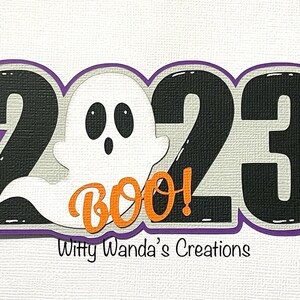 Scrapbook 2023 Halloween Boo Ghost Title Die-cut Embellishment Paper ...