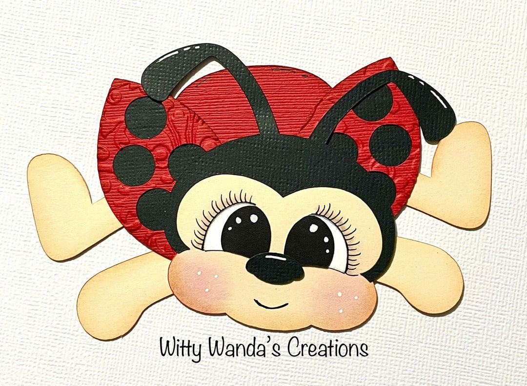 Laying Lady Bug Diecut Paper Piecing Embellishment Scrapbook - Etsy
