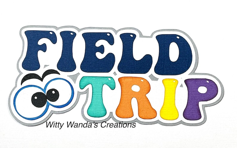 Field Trip Title School Embellishment Paper-piecing Scrapbook Page Card ...