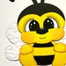 Cute Sitting Bee Paper Piecing Embellishment Die Cut Scrapbook Page ...