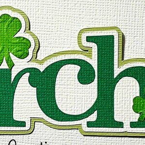 March Clover Month Premade Embellishment Paper Piecing Die-cut Card ...