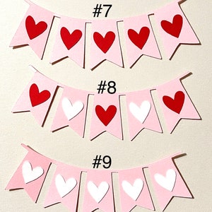 15 Valentine Hearts Banner Pre-made Die Cut Embellishment Greeting Card ...