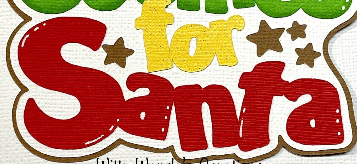 Cookies for Santa Title Embellishment Paper Piecing Die-cut Card Topper ...