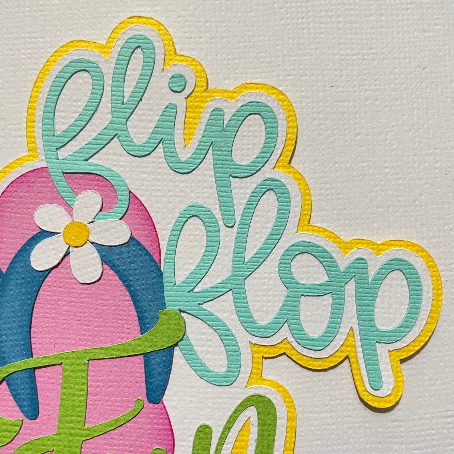 Summer Flip Flop Fun Title Pre-made Die-cut Embellishment - Etsy
