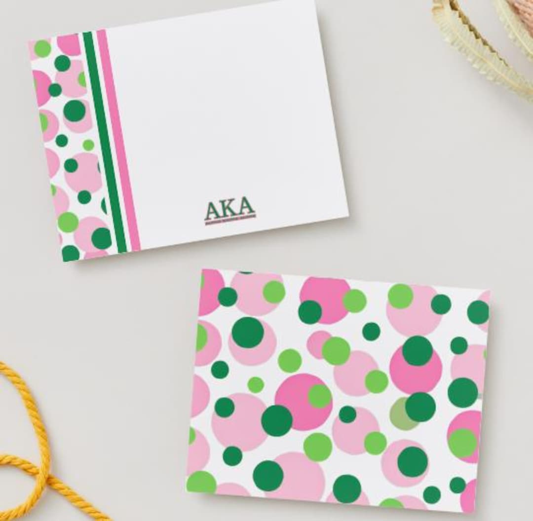 Alpha Kappa Alpha Greek Sorority Note Cards - Etsy