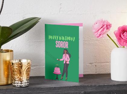 Alpha Kappa Alpha Greek Sorority Birthday Cards - Etsy