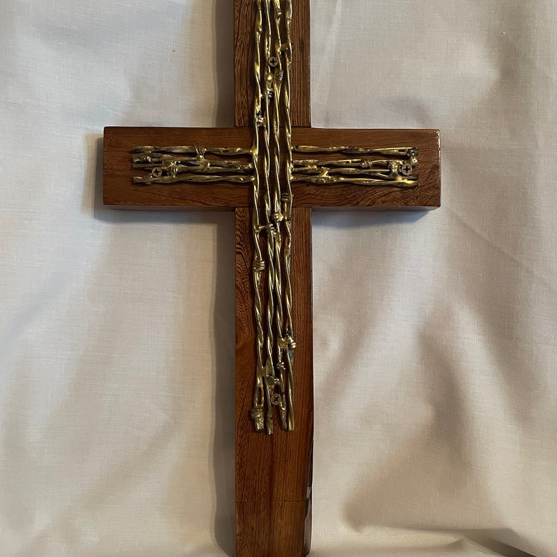 Wood and Metal Cross - Etsy