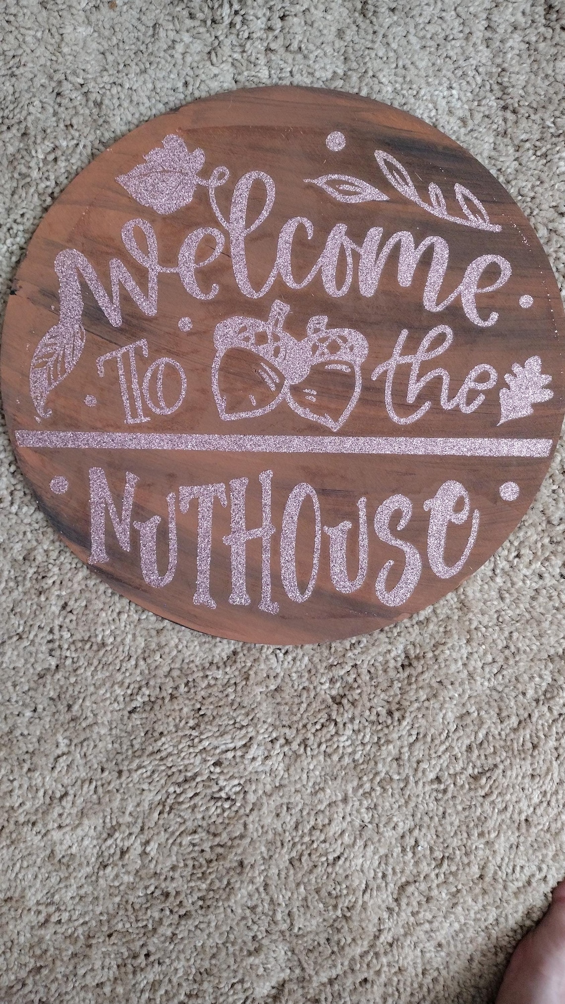 Welcome to the Nut House, Front Wood Door Sign, Door Wreath, Hanging ...