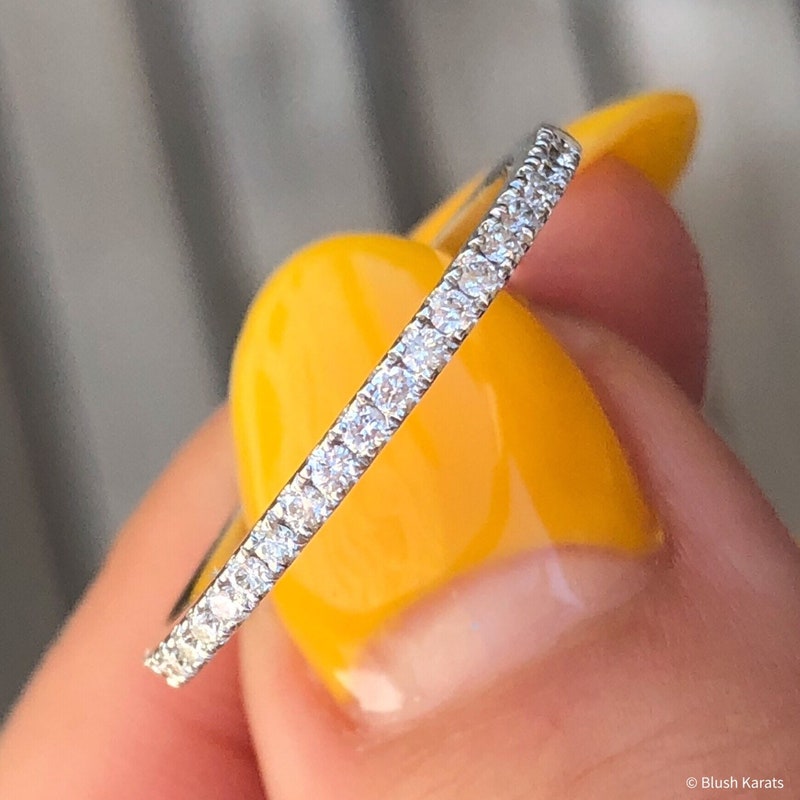 Pave Diamond Band - Etsy