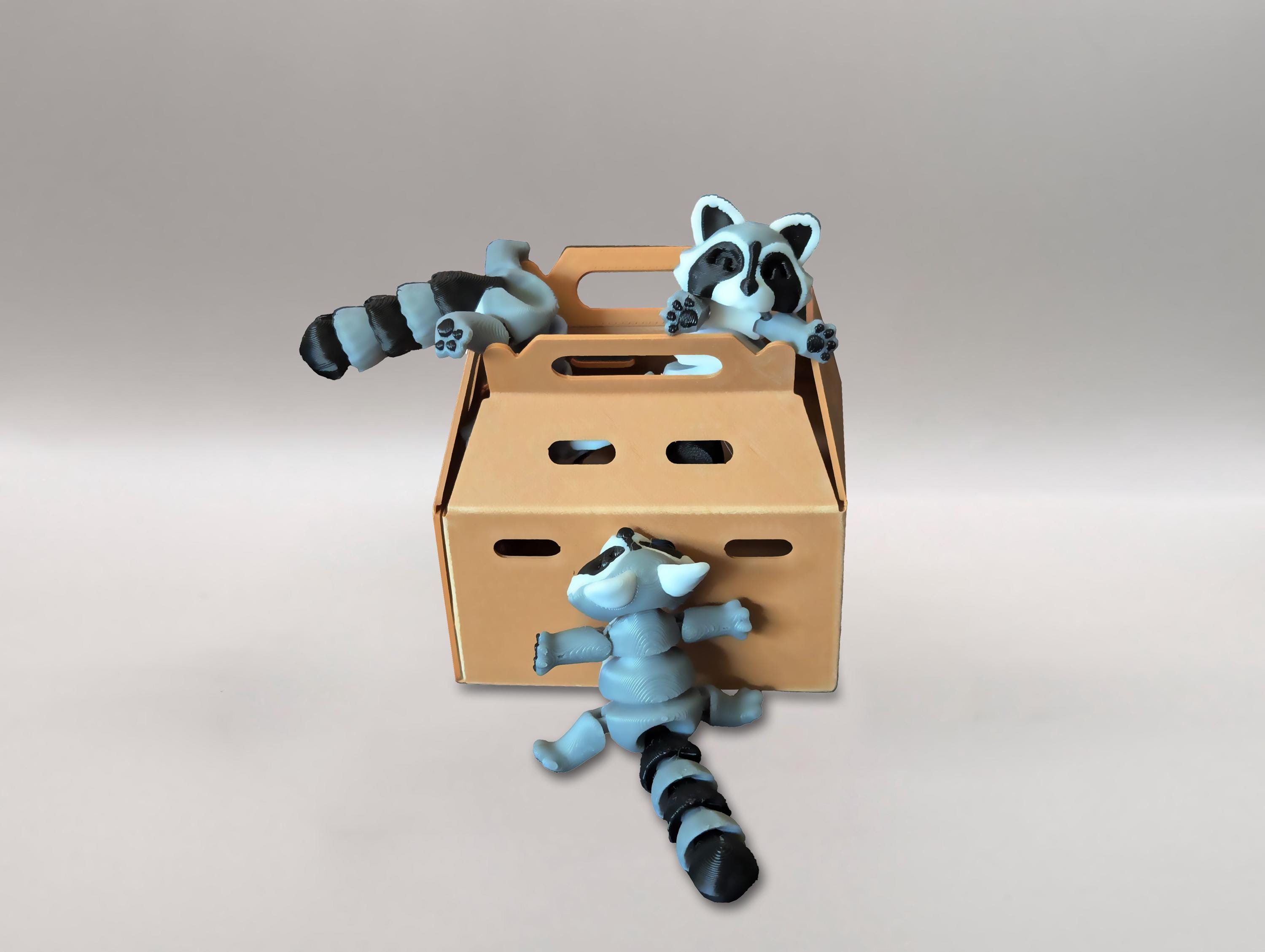 Raccoon (trash Panda) 3D Printed Articulated With Container Options ...