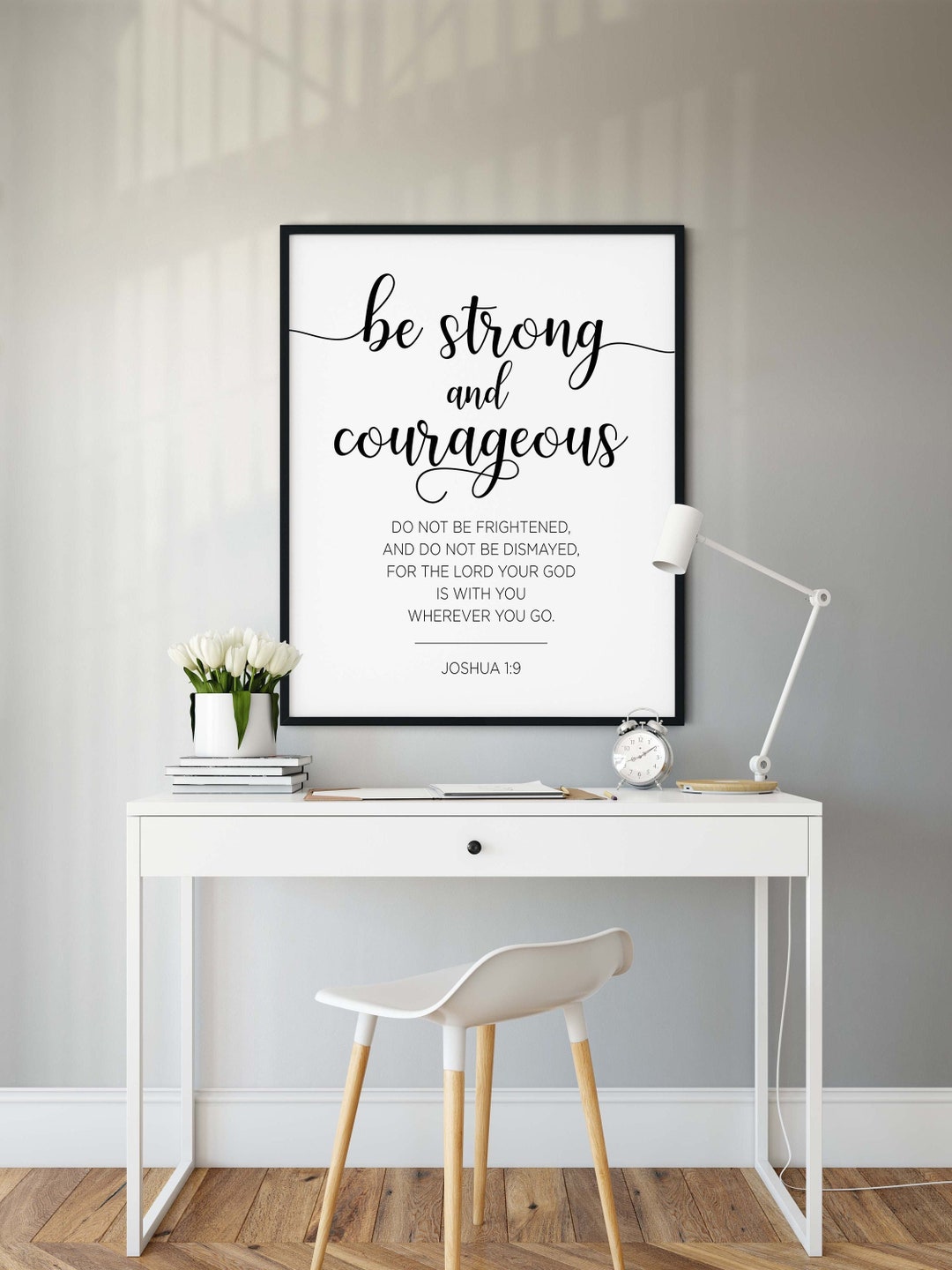 Joshua 1:9 Be Strong and Courageous ART PRINTABLE ** Instant Download ...