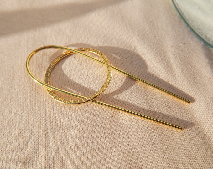 Hoop and Pin Hair Set | Circle Hair Pin |brass Hair Accessory ...