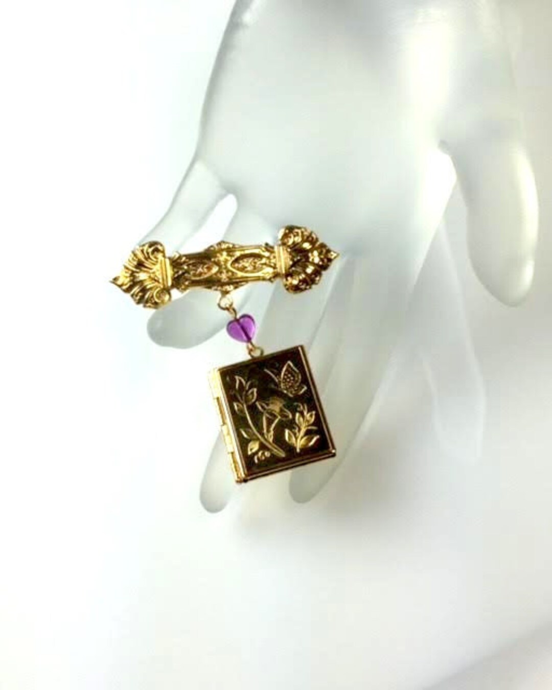 Pin With Locket - Etsy