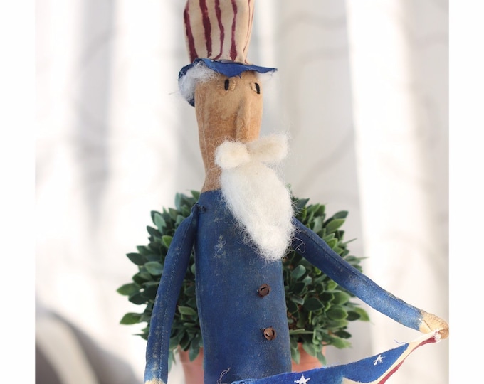 Primitive Patriotic Uncle Sam Doll - Etsy