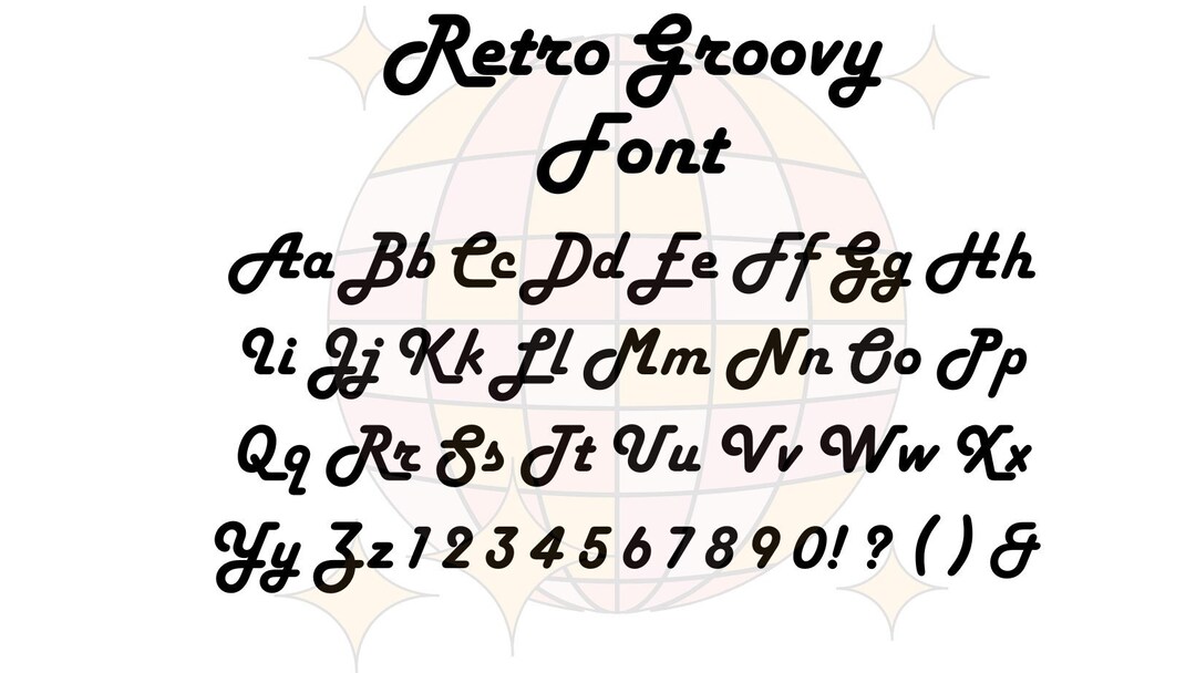 Groovy Retro Font SVG Groovy Font SVG Alphabet Svg Groovy Alphabet Svg ...