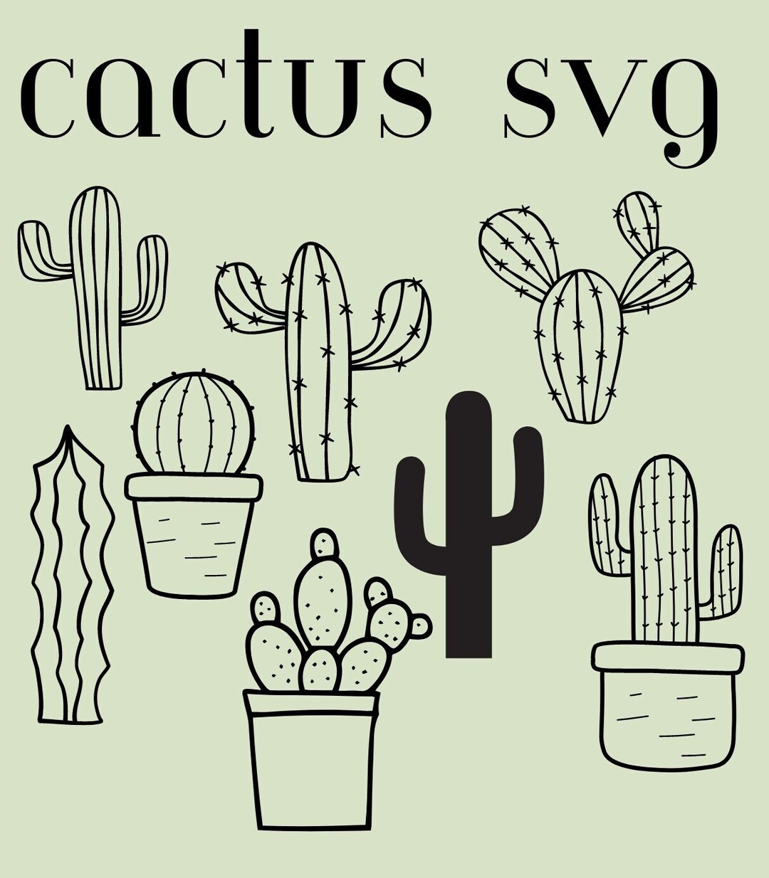 Cactus Svg Cactus Pot Svg Cactus Shirt Succulent Svg Forest - Etsy