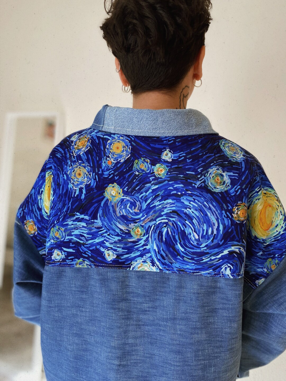 Jean Jacket starry Nıght Custom Design - Etsy