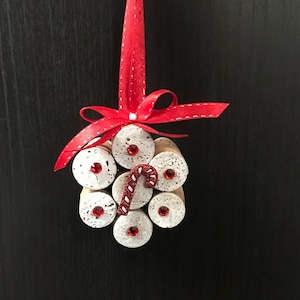 Cork Candy Cane Snowflakes -set of 3 (red & White Candy Cane) - Etsy