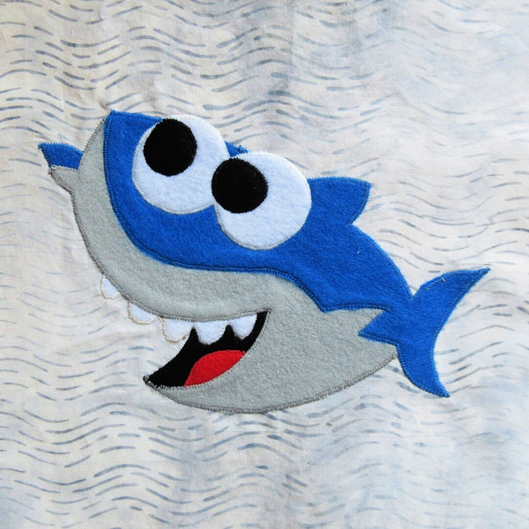 Baby Shark Applique Pattern Download - Etsy