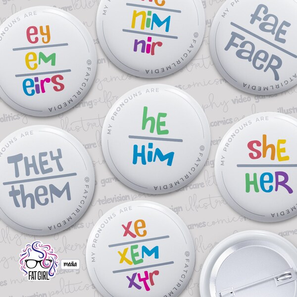Bulk Pronoun Pins - Etsy