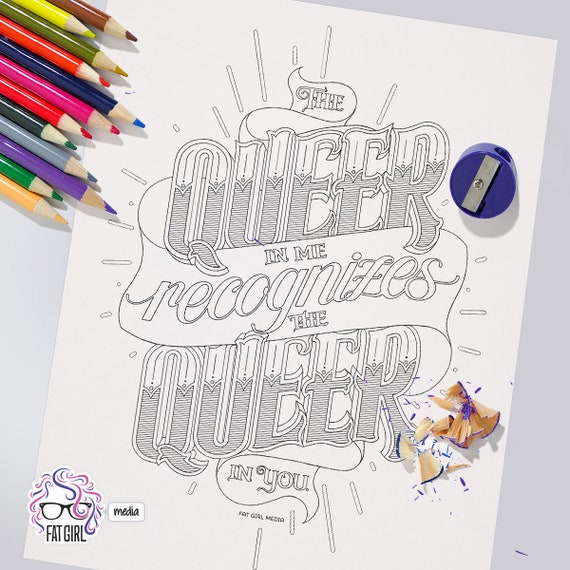 LGBT Coloring Page: Namasgay the Queer in Me Recognizes the - Etsy