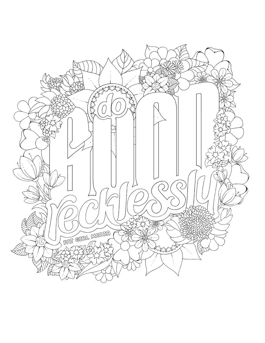 Humanitarian Coloring Page: Do Good Recklessly Humanist Coloring Page ...