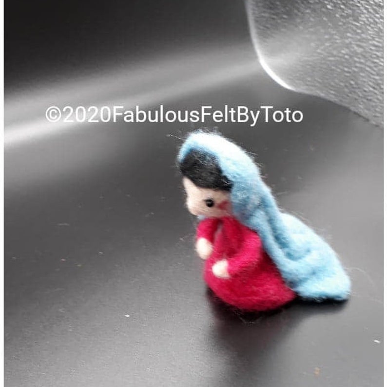 Needle Felted Nativity Set mariejoseph and Jesusmade to - Etsy