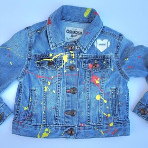 Chiefs Paint Splatter Jean Jacket - Etsy