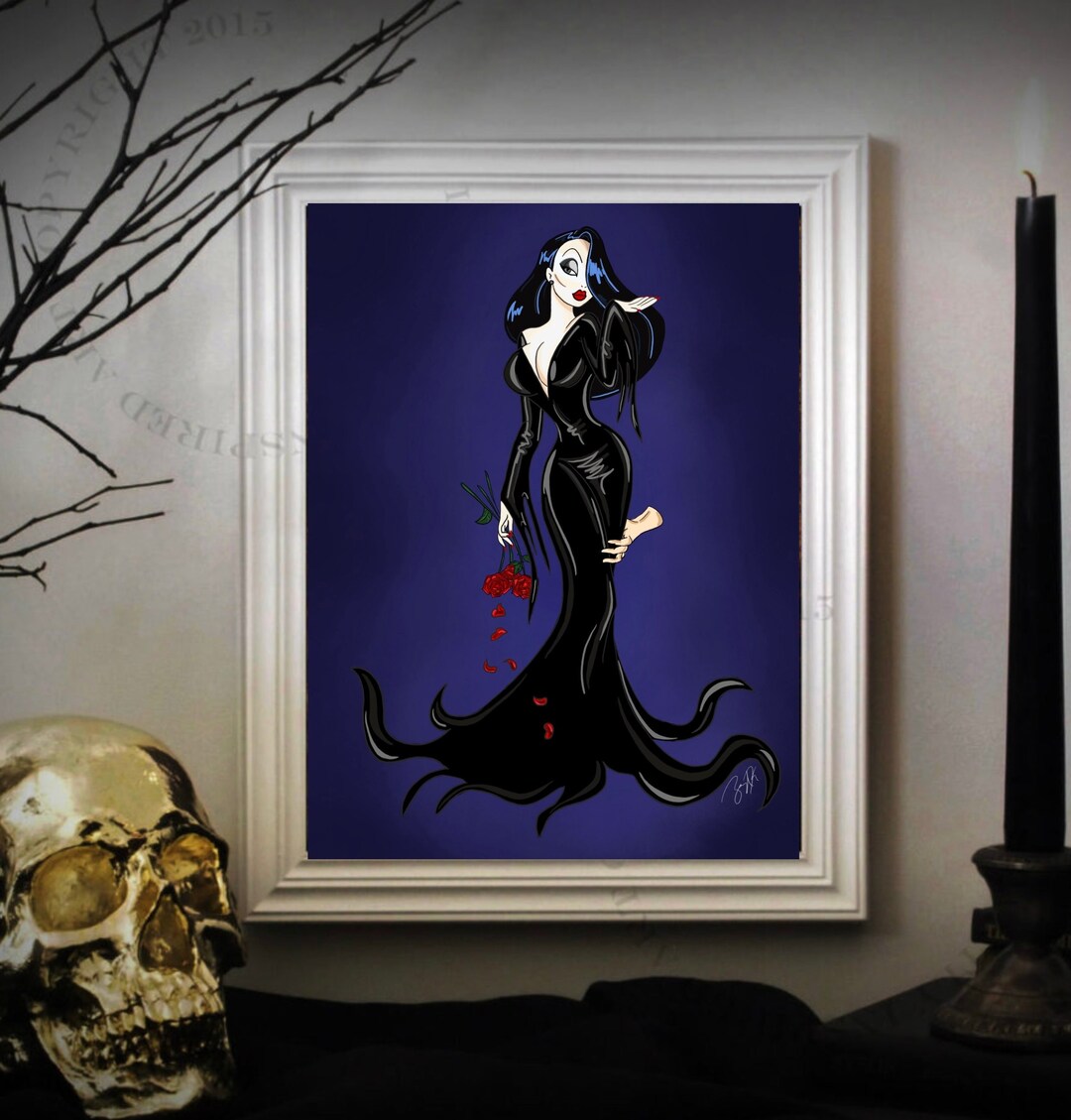 Halloween Addams Family DIGITAL ONLY Art Morticia Woman Jessica Rabbit ...