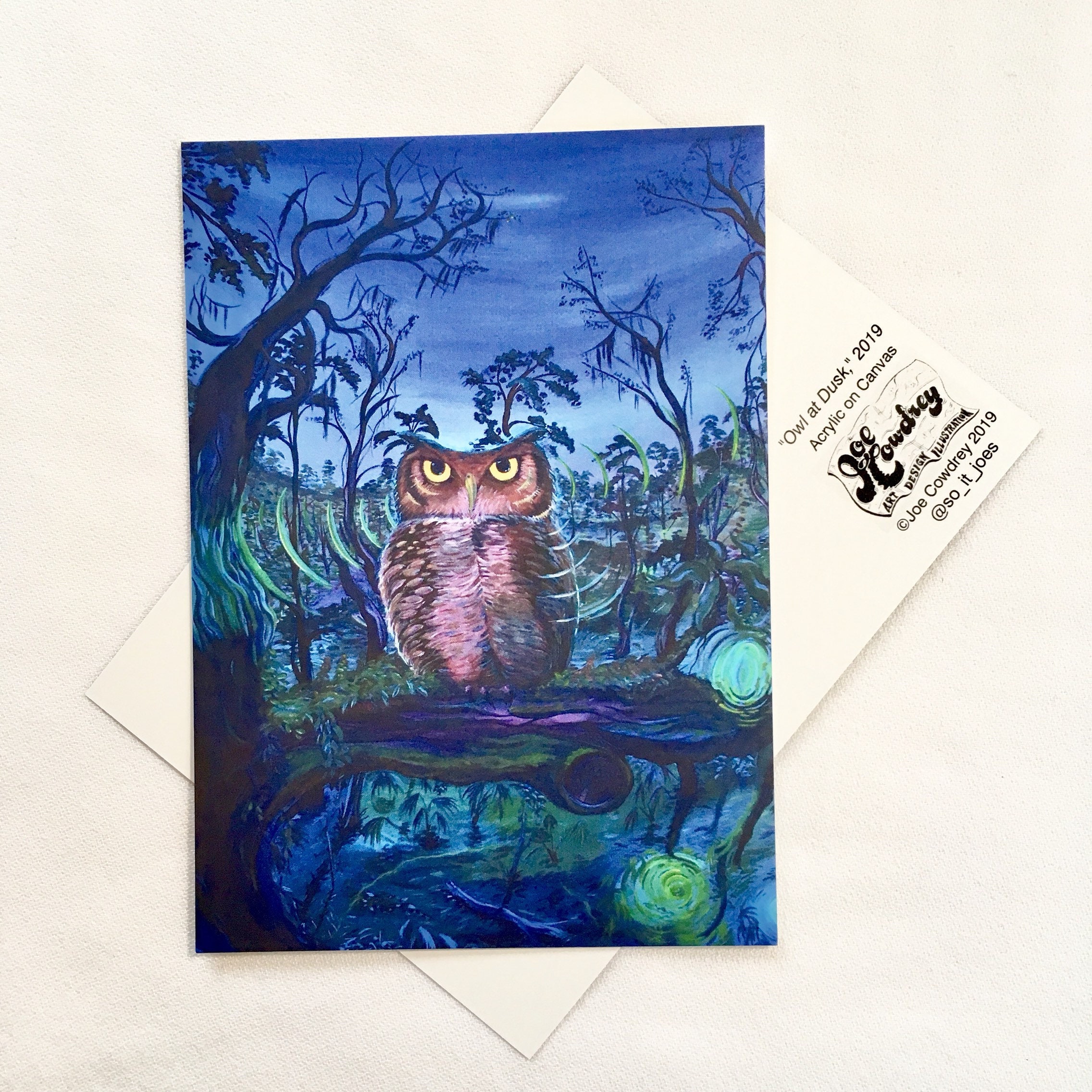 Owl Postcards / Owl Painting / Art Cards / Stationary Set / Original ...