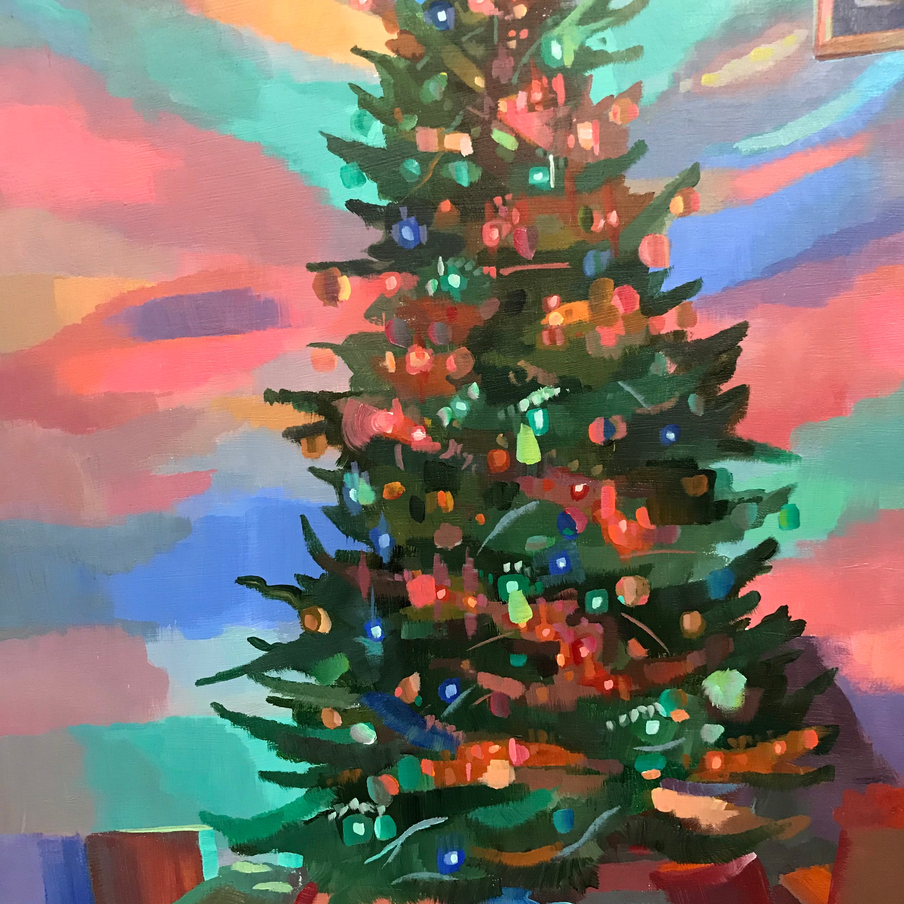 Christmas Painting / Christmas Tree / Original Art / Holiday Decor ...