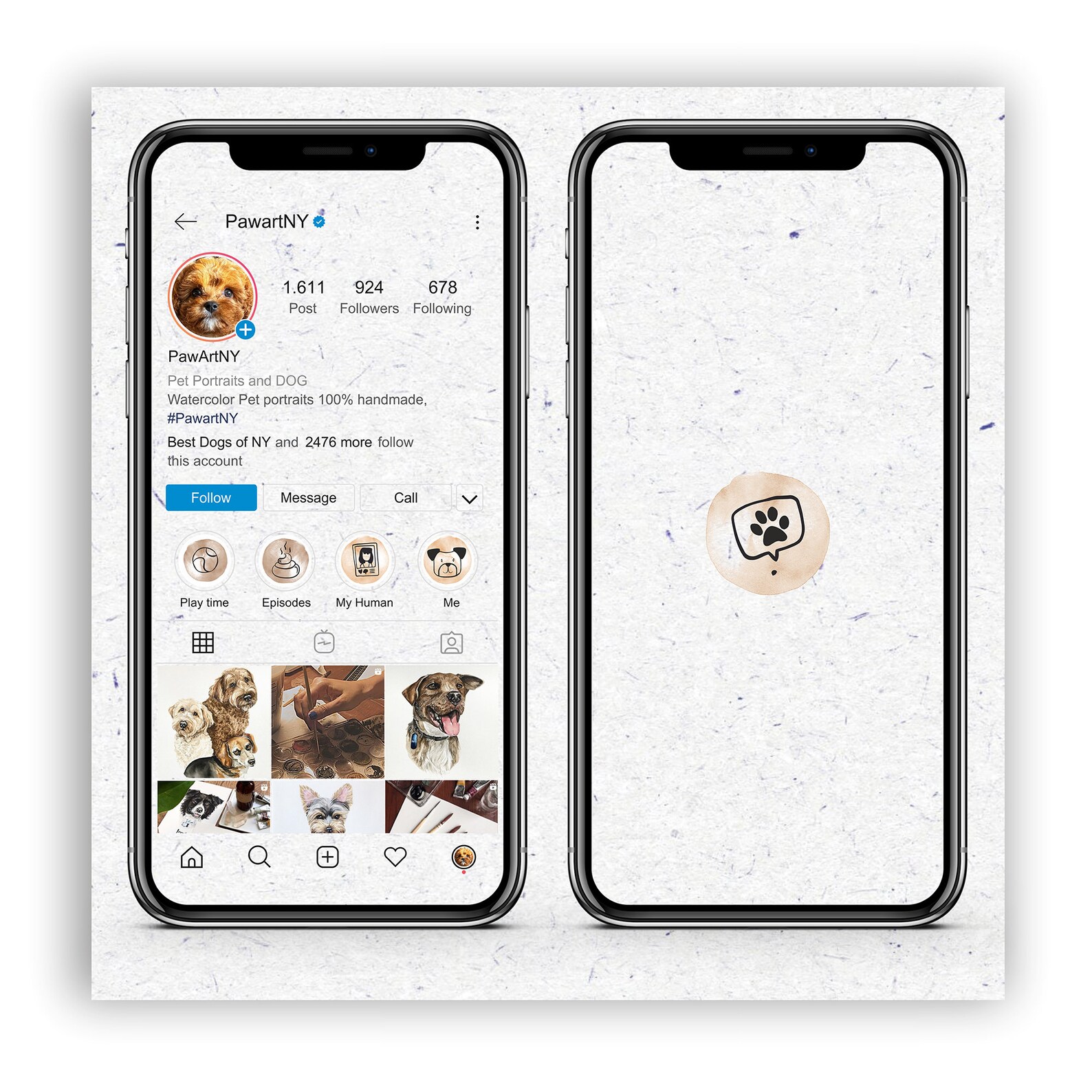 36 Set Dog Instagram Highlight Icons Unique Watercolor Dog - Etsy