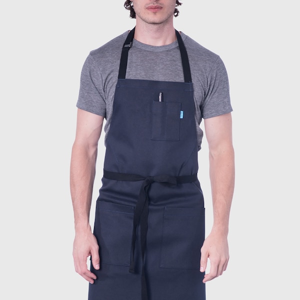 Navy Blue Apron - Etsy