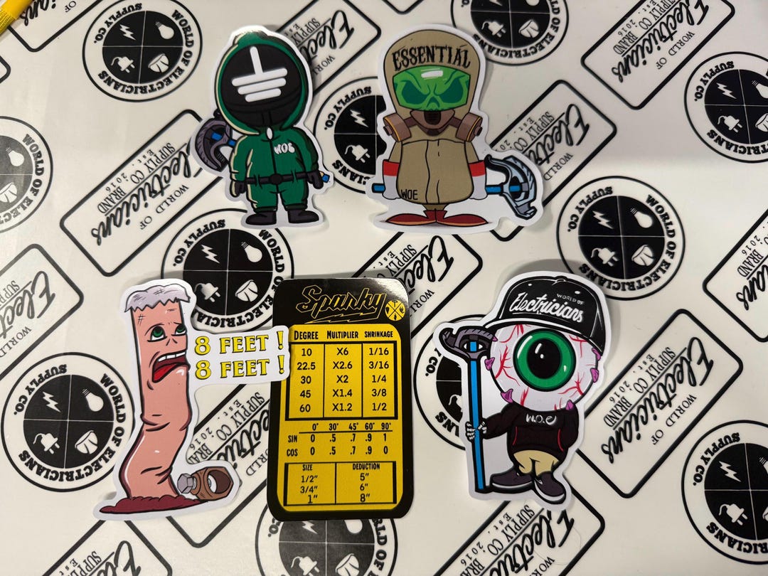 Electrician Stickers ( 5 Pack ) - Etsy