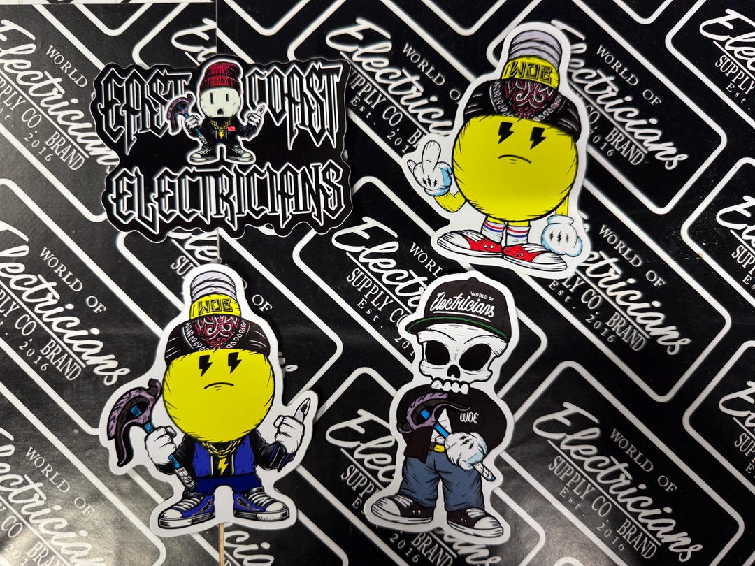 Sticker Pack ( 4pk) Electrician Stickers - Etsy