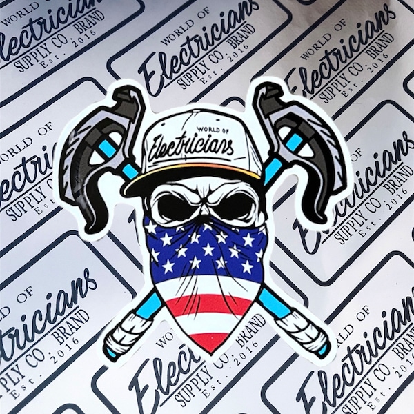 Usa Electrician Sticker - Etsy